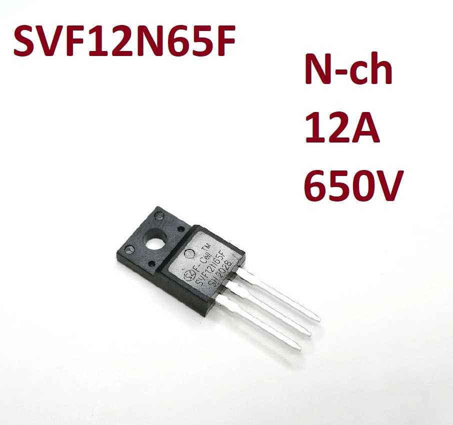 Купить SVF12N65F MOSFET Транзистор N-канал 650V 12A TO-220F 12N65 12N65F